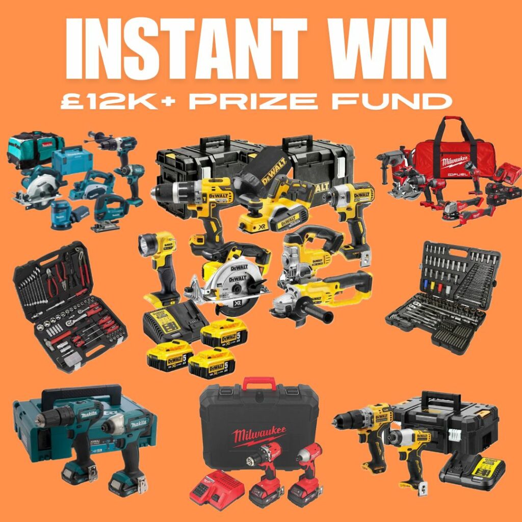 TOOLS INSTANT WIN £12000+ Prize Fund - Redline Competitions